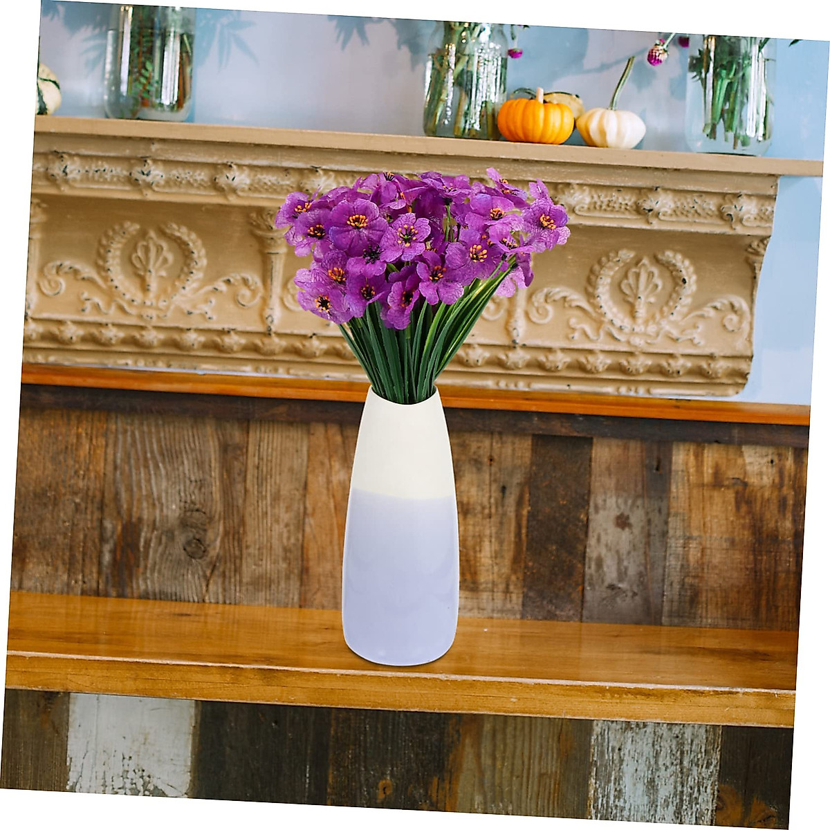 BESPORTBLE 4Pcs Artificial Violet Flowers Silk Flowers Fake Flowers Faux Flowers Stems Arrangement for Indoor Outdoor Home Shop Garden Windows Wedding Purple