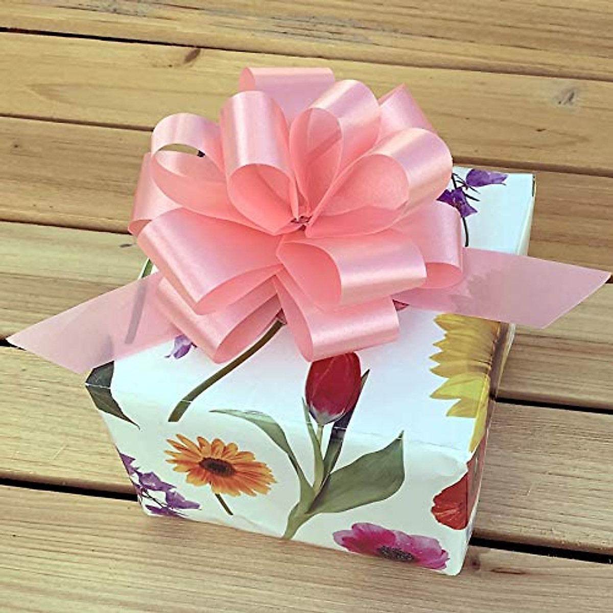 Summer Pull Bows Variety Pack - 5" Wide, Set of 30, Pastel Pink, Light Blue, Yellow, Mint Green, Lavender, Christmas, Spring Colors, Gift Bows, Birthday, Fundraiser, Easter