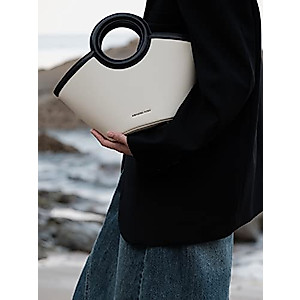 Amazing Song Top Handle Crossbody Bags for Women, Designer Leather Handbag with Removable Strap Inner Purse, Shell Bag