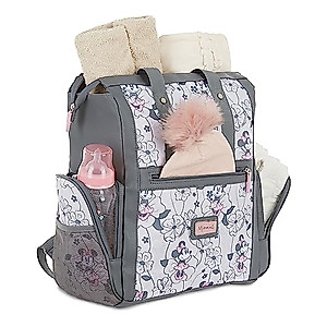 Disney Baby Diaper Bag, Minnie Mouse Convertible Tote/Backpack