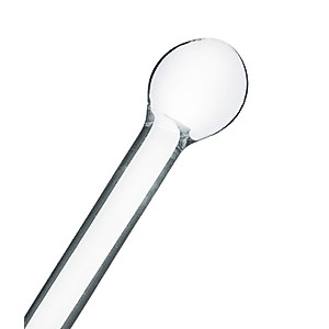 EISCO 10PK Glass Stirring Rods, 7.9" - Spade & Button Ends, 6mm Diameter - Excellent for Laboratory or Home Use - Borosilicate 3.3 Glass