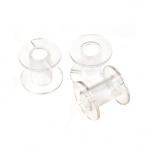 WellieSTR 20-Pack Plastic Fly Tying Thread Empty Bobbin Spools, Fly Tying Material Spool Fishing Tackle Accessories, Empty Large Size Thread Spool