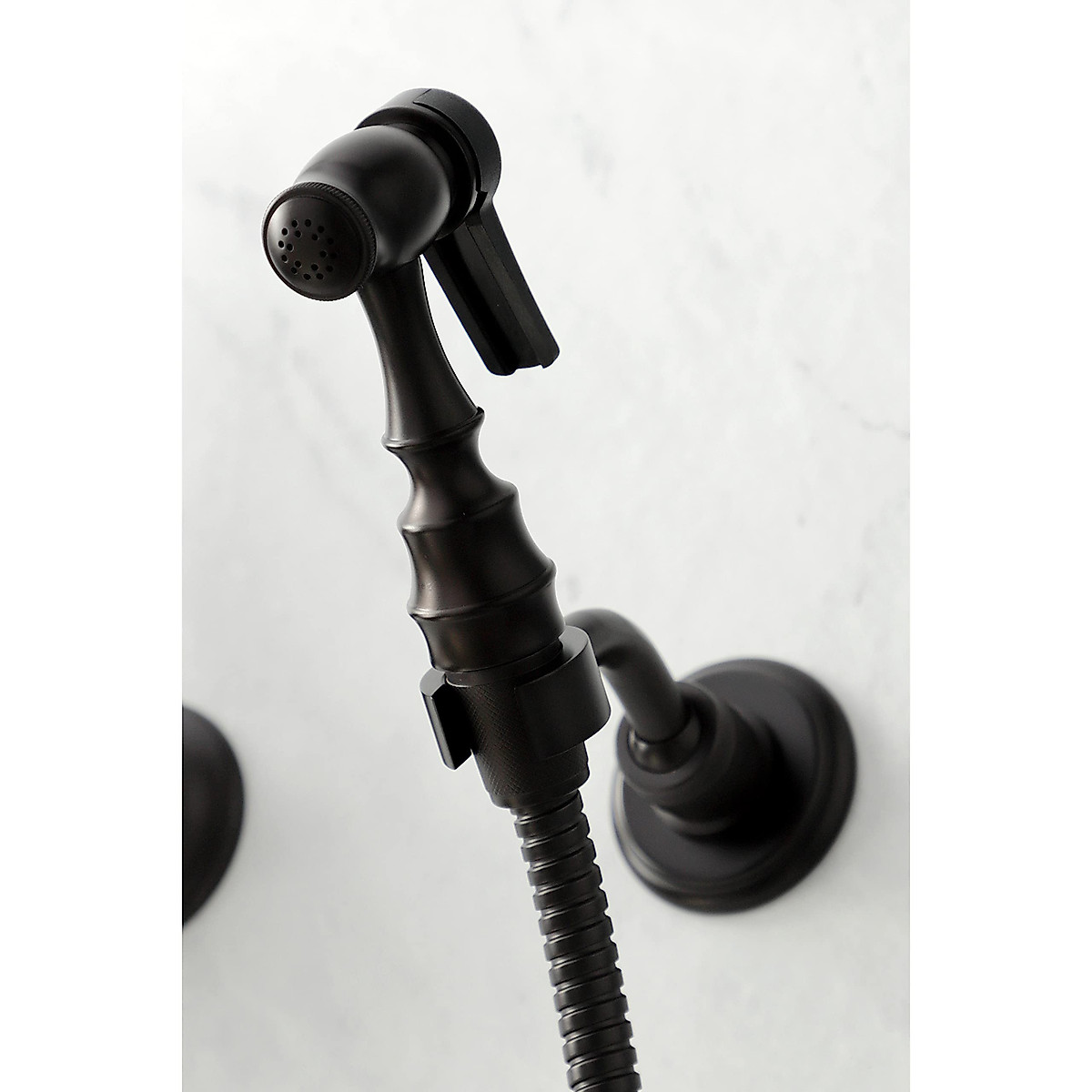 Kingston Brass KS1265ALBS Heritage Bridge Kitchen Faucet, Oil Rubbed Bronze