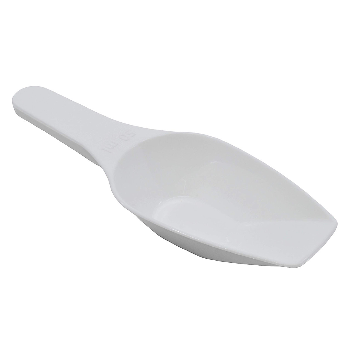 EISCO 12PK Scoops, 50ml (1.7oz) - Polypropylene Plastic - Flat Bottom - Excellent for Measuring & Weighing - Autoclavable