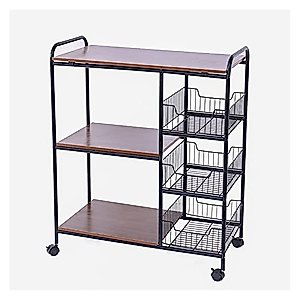 N/A Cart Storage Rack Kitchen Trolley Rack Shared Bathroom Storage Rack (Color : A, Size : 33cm*28cm)