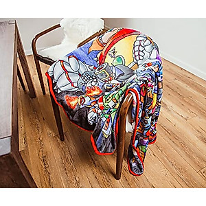 Mega Man X Fleece Throw Blanket | Plush Soft Polyester Cover For Sofa and Bed, Cozy Home Decor, Luxury Room Essentials | Capcom Video Game Gifts For Adults and Kids | 45 x 60 Inches