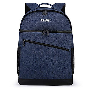TOURIT Insulated Backpack Cooler Leak-Proof Backpack Lunch Box 28 Cans Double Deck Cooler Backpack