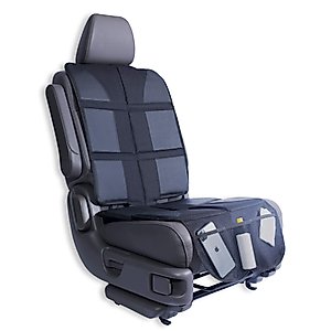 SamZap Car Seat Protector with Thickest Padding - Featuring XL Size, Durable, Waterproof, PVC Leather Reinforced Corners, 2 Large Pockets for Handy Storage