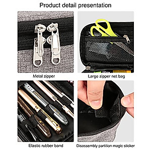 Pencil Pen Case Big Capacity Stationery Organizer Bag School College Office Large 2 Layer Pencil Pouch Pencil Pen Box With Compartment