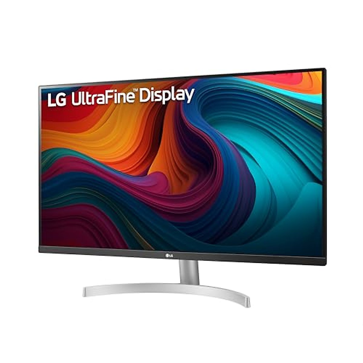 LG 32UN500-W Monitor 32" UltraFine (3840 x 2160) Display, AMD FreeSync, DCI-P3 90% Color Gamut, HDR10, Built-in Speakers, 3-Side Virtually Borderless Design - Silver/White