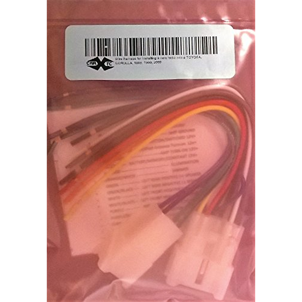Wire Harness for Installing a New Radio into a Toyota, Corolla, 1998, 1999, 2000