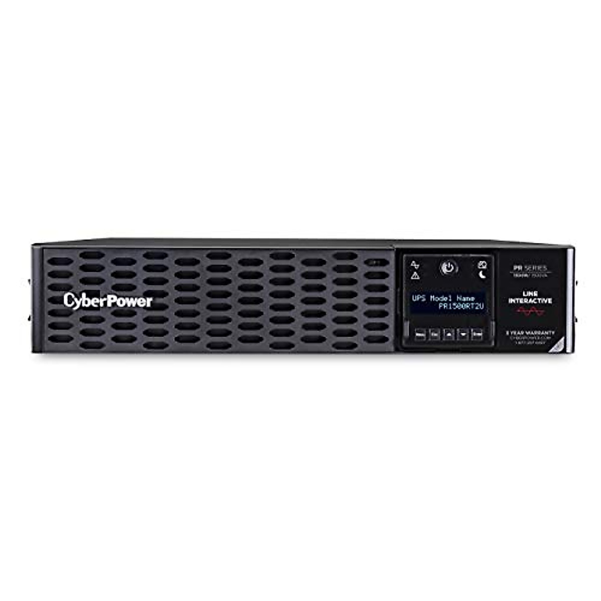 CyberPower PR1500RT2U Smart App Sinewave UPS System, 1500VA/1500W, 8 Outlets, 2U Rack/Tower, AVR