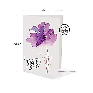Thank You Cards With Envelopes Bulk 100 Pack - Extra Thick Cards In Beautiful Gift Box.