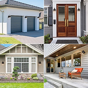 KSANA Outdoor Sconces Wall Lighting, Rust-Proof Exterior Light Fixtures Wall Mount with Bubble Glass, Globular Outdoor Light Fixtures for Porch, Yards, Patio, Garden, Balcony, Hallway, Black Finish