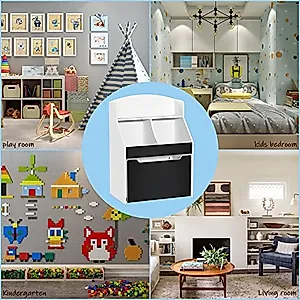 Toy Storage Organizer Kids Bookshelf Rolling Toy Box for Boys Girls Play Room Bedroom