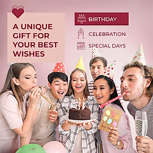 HeartSpaceCards - Happy Birthday Card, Handmade Sustainable Bamboo Birthday Card, Unique Birthday Cards for Women, Men, Husband, Wife, Dad, Son - Balloon Party