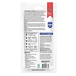 Himalayan Dog Chew Yak Cheese Dog Chews, 100% Natural, Long Lasting, Gluten Free, Healthy & Safe Dog Treats, Lactose & Grain Free, Protein Rich, Large Dogs 55 Lbs & Smaller, Real Bacon Bits, 3.3 oz