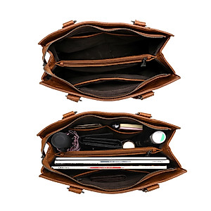 Montana West Trinity Ranch Floral Tooling Hand Bags Purses for Women Tote Bag Western Purse Large Shoulder Handbag with Wallet Set TR147G-8036BR+W