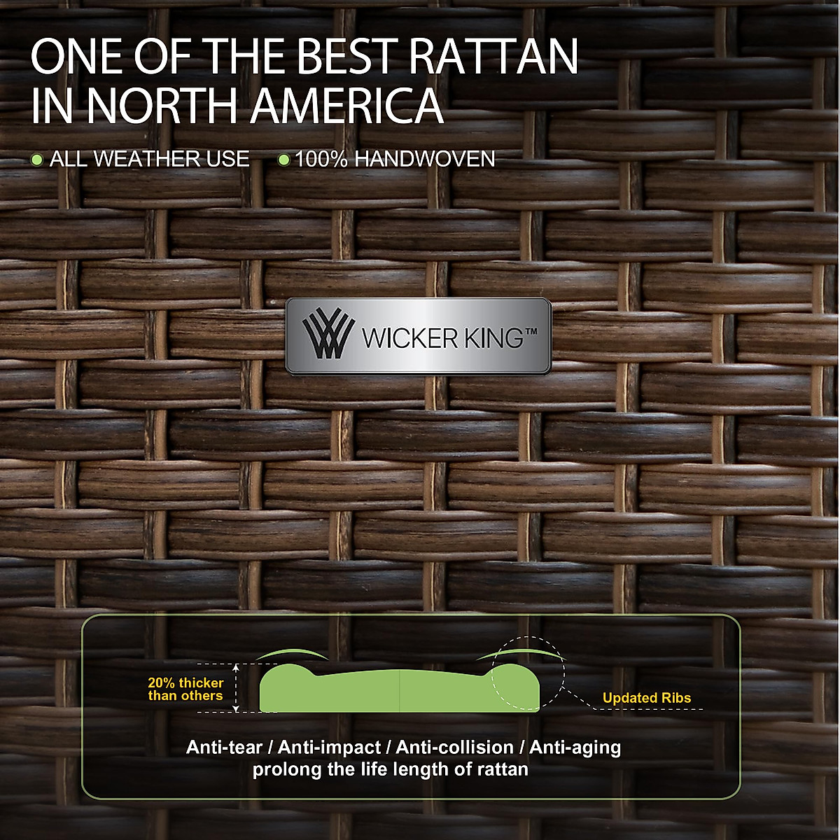 PHI VILLA Patio Furniture Sectional Sofa Set of 2 Seat Outdoor Wicker Couch Armless Sofa with Cushion for Front Porch, 2 x Armless Sofa, Beige