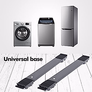 Adjustable Extendable Appliance Roller Stand Mobile Trolley Base with Telescopic Heavy Duty Furniture Dolly Stand Washing Machine Base for Refrigerators Dryers Dishwashers Other Heavy Object (Grey)