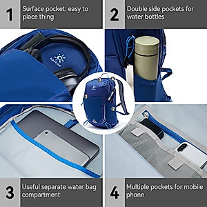 KAILAS Q-WIND II 28L Hiking Daypack with Rain Cover for Men Women Waterproof Lightweight Backpack Travel Outdoor Dark Black