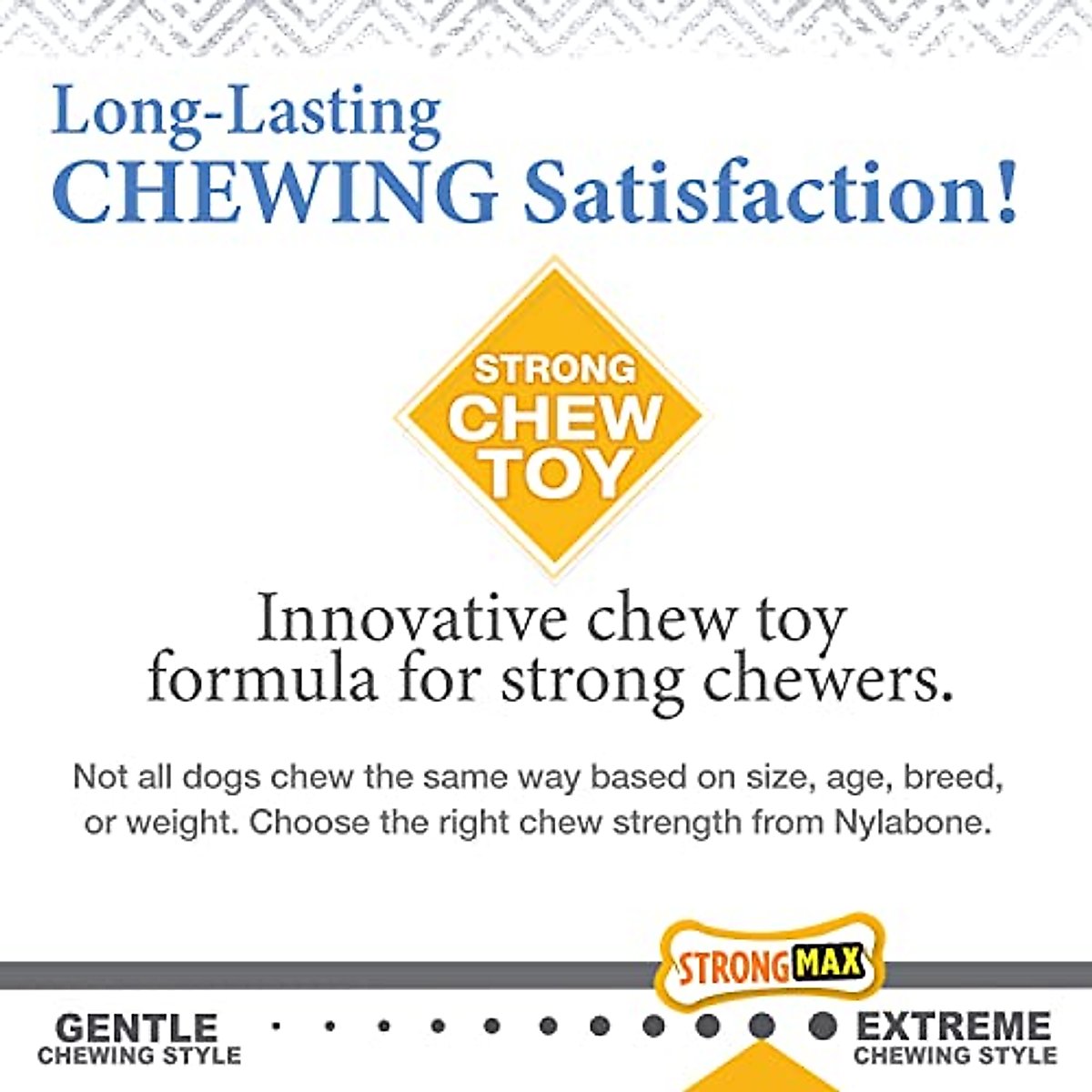 Nylabone Dog, Puppy Gourmet Style Strong Chew Toy Wishbone Peanut Butter Small/Regular (1 Count)