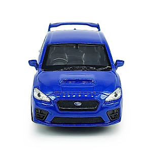 Impreza WRX STI Toy Car Racing Sports Diecast Model Car 1/36 Scale Metal Pull Back Vehicle, Doors Open, Zinc Alloy Casting, Boys Toys Kids Birthday Gifts Mens Collection, Blue