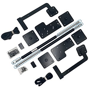 Murphy Bed Full Size Kit Vertical, DIY Murphy Bed Hardware Kit Full with Two-Stage Deluxe Gas Spring - Effortless to Pull Down & Fold Back, Combining Scattered Parts for Heavy Duty Construction