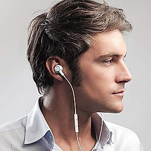 Earbuds Wired 3.5mm Jack with Mic Noise Cancelling Volume Control Headphones Earphones for Galaxy Note 10 Lite Note 9, S10 Plus, S9 Plus, S10 5G, LG Stylo 6 V60, Moto One 5G Ace, Pixel 5a 4a (Black)