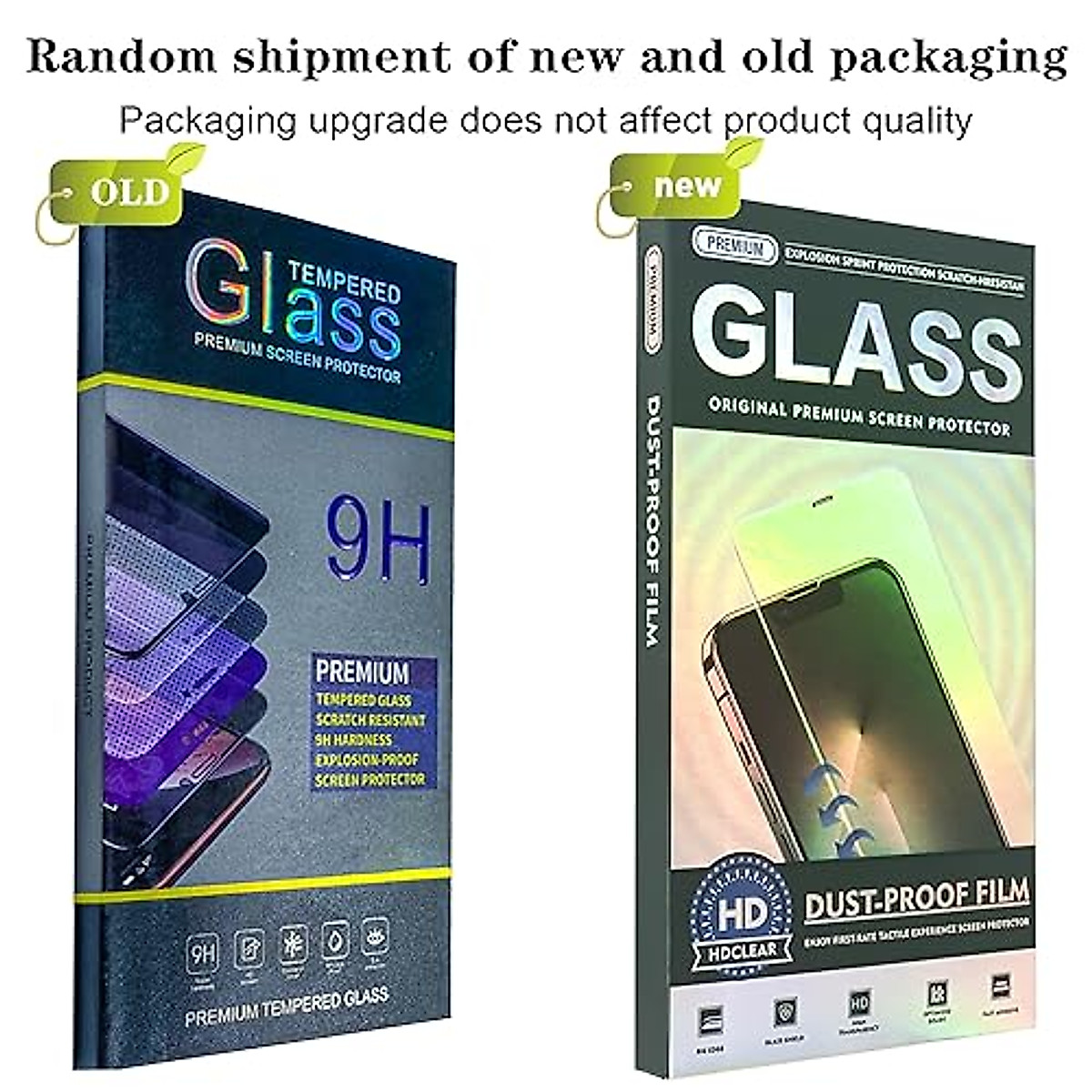 Cone 3 Packs iPhone 14 Pro Screen Protector [6.1"] + 3 Packs Camera Lens Protector, Case Friendly Tempered Glass Film, [9H hardness] - HD