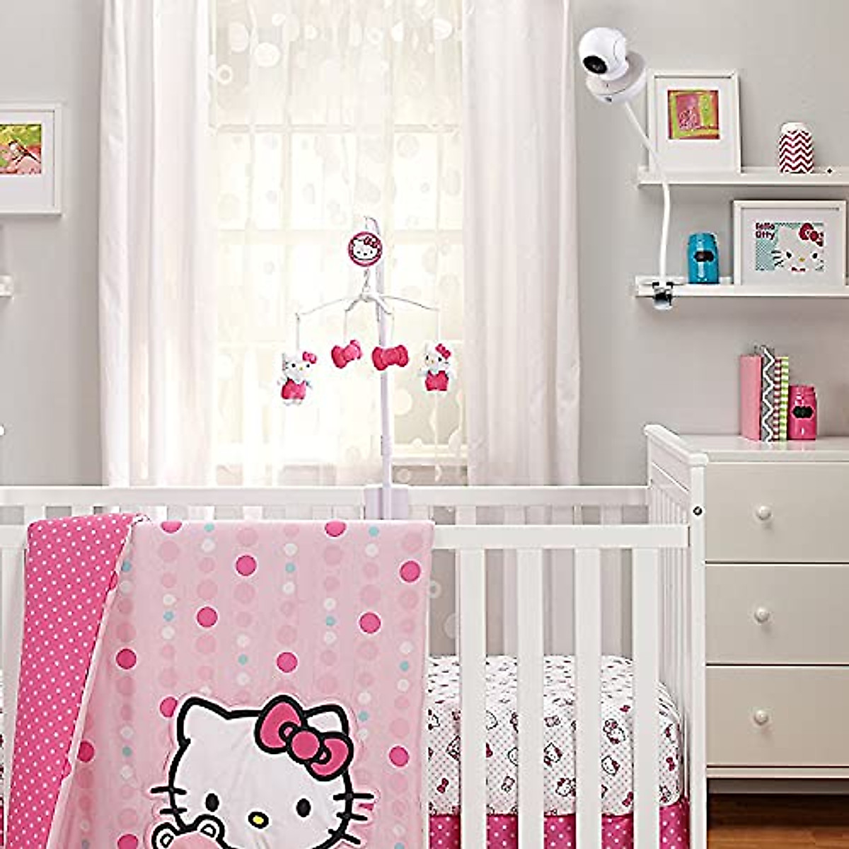 Gooseneck Baby Monitor Mount for Motorola, Owlet, VAVA, Arlo Baby Monitor and Most Universal Baby Monitor Camera, Flexible Baby Monitor Holder Without Tools or Wall Damage - White