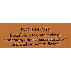 Harney & Son's Decaf Hot Cinnamon Tea Tin 20 Sachets (1.4 oz ea, Two Pack) - Decaffeinated Black Tea Blended with Cinnamon, Orange, and Sweet Cloves - 2 Pack 20ct Sachet Tins (40 Sachets)