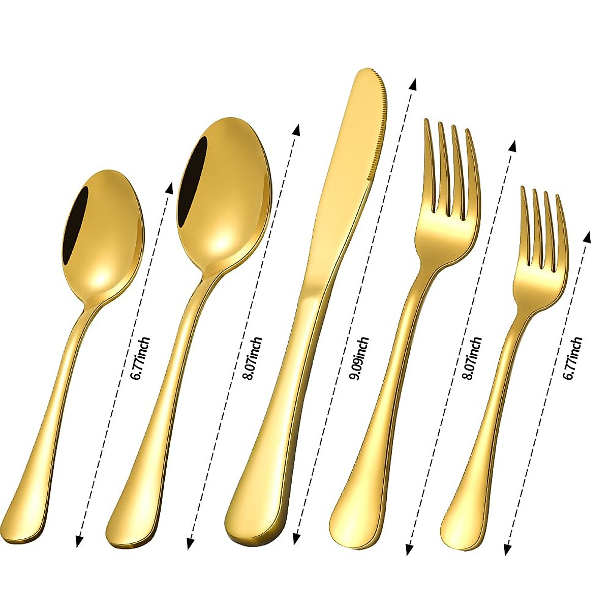 60 Pieces Black Silverware Set for 12, Compralo Stainless Steel Shiny Black Flatware Set, Cutlery Utensil Sets Include Knife Fork Spoon Set for Home Restaurant, Mirror Finish, Dishwasher Safe