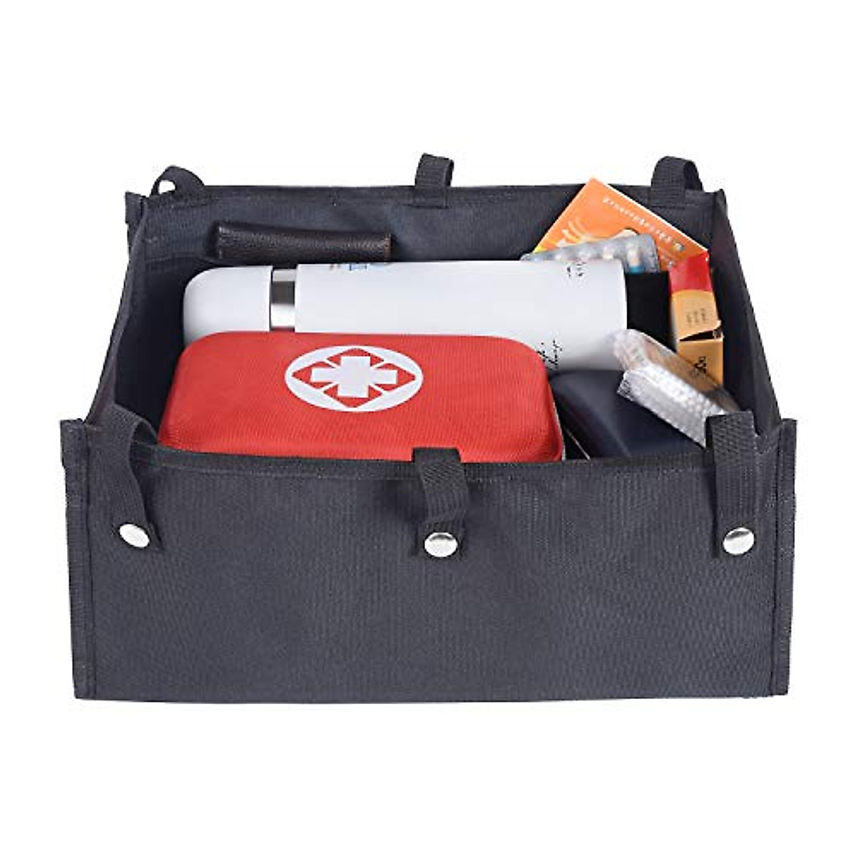 AROUY Walker Bag Under Seat for Four Wheel Rollator, Rollator Bag Tote Organizer Pouch Storage to Walkers for Senoirs, Walker Accessories (Black, M)