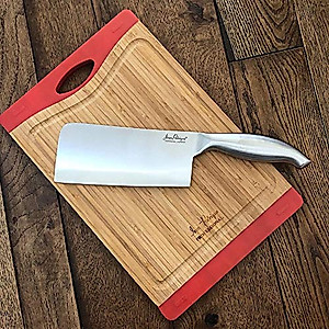 Jean-Patrique Cleaver Butcher Knife - Single Forged with Razor Sharp Edge Cleaver Knife - Kitchen Chopping Knife Meat Cleaver 6.7"/17cm