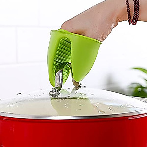 ZHENSHUN Kitchen Multi-Functional Tools, Anti Scald, Anti Slip, Heat Insulation, high Temperature Resistance, Microwave Oven, Outdoor,Cooking,Barbecue, Working, Green and Black (2 Pairs), Green Black