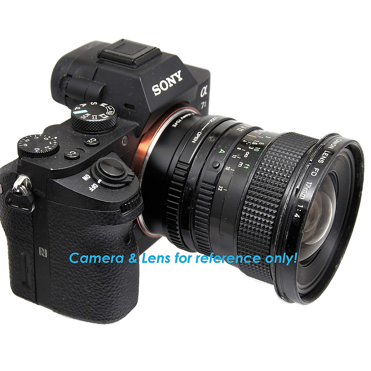 Fotasy Cannon FD Lens to E Mount Adapter, FD E Mount, FD Lens to E, Compatible with Sony Mirrorless a7 a7R a7s II III IV a9 a7c Alpha 1 a6600 a6500 a6400 a6300 a6100 a6000 a5100 a5000 a3500 ZV-E10