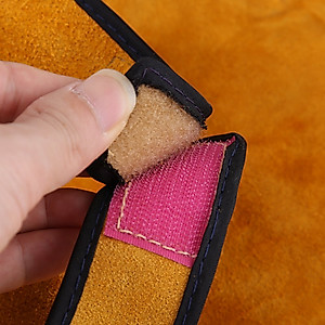 Welding Helmet, Heat Resistant Breathable Welding Mask with Lens, Leather Mask for TIG MIG ARC Weld Hood Helmet