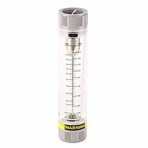 Liquid Flow Meter, Acrylic Plexiglass Tube Water Liquid Flowmeter Flow Measuring Tool LZM-40G 10-100GPM G1-1/2" or BSP Connection Used for Measuring The Flow Rate of Liquid Medium