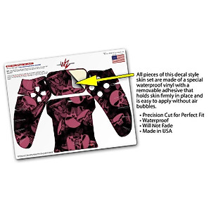 WraptorSkinz Skin Wrap compatible with Sony PS5 DualSense Controller Skulls Confetti Pink (CONTROLLER NOT INCLUDED)