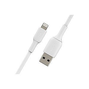 Belkin BoostCharge Lightning Cable 2-Pack - 3.3ft/1M - MFi Certified Apple iPhone Charger USB-A to Lightning Cable - iPhone Cable - iPhone Charger Cord - Apple Charger - USB Phone Charger - White