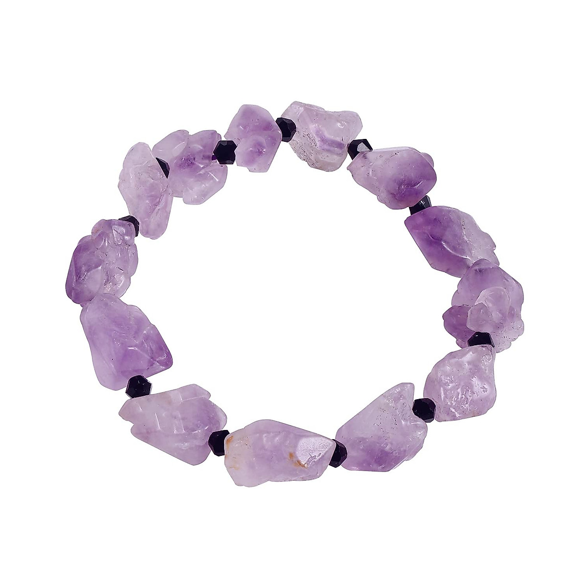 XHUUU Drusy Amethyst Crystal Bracelets for Women Stretch Raw Quartz Crystals and Gemstones Bracelet Yoga Meditation Spiritual Gifts