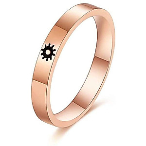 SHAREMORE Sun and Moon Rings Matching Rings for Couples Personalized Rings Promise Couple Ring Customized Engagement Wedding Ring Band Sets for Him and Her Sterling Silver High Polished Comfort Fit