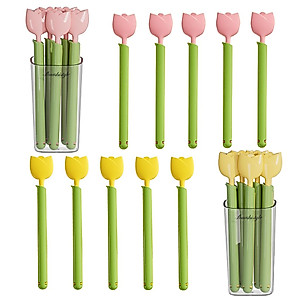 Ouliget Magnetic Refrigerator Sealing Clip,Cute Tulip Shaped Food Packages Clips，Chip Clips with Magnet Storage Box Fridge Magnets, Food Freshness Bag Clip Kitchen Accessories,2 Pieces of 10