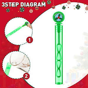 Hiboom 300 Pieces Christmas Bubble Wands Mini Bubble Wands Bulk Christmas Bubbles Party Favors for Boys Girls Adults Christmas Party Favors Classroom Prizes Stocking Stuffers, No Bubble Liquid