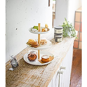 Yamazaki Home 3-Tier Food Serving Stand - Appetizer & Dessert Tray Party Organizer