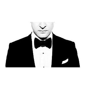 TINYHI Men's Pre-Tied Satin Formal Tuxedo Bowtie Adjustable Length Satin Bow Tie Black One Size