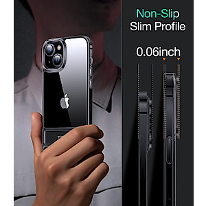 TORRAS MoonClimber Compatible for iPhone 12 Pro Max Case [5X Military Armor-Level Shockproof][Three Stand Ways] Slim Hard Phone Case with Kickstand 6.7’’-Clear