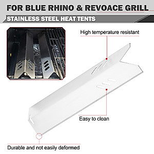 B0212-040 Heat Plates Grill Parts for Blue Rhino 3 Burner Grill Replacement Parts GBC1932L GBC1793W RevoAce Grill Parts Heat Tent 55-24-198 GBC1706W GBC1705WV Heat Shield BBQ Grill Accessories