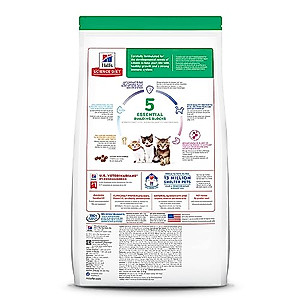 Hill's Science Diet Dry Cat Food, Kitten, Chicken Recipe, 3.5 lb. Bag (Packaging May Vary)